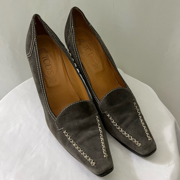 Tod's | Shoes | Tods Pointed Toe Suede Heels 8 | Poshmark